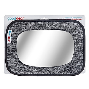 Good Gear Baby Car Mirror for Back Seat Rear Facing Carseat, Shatterproof Backseat View, Infant Safety Travel Essential, Black
