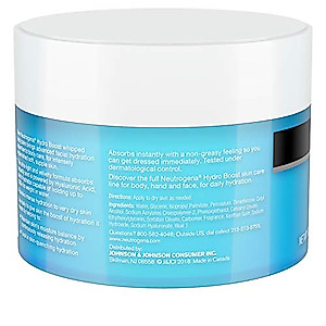 Neutrogena Hydro Boost Hydrating Whipped Body Balm with Hyaluronic Acid, Non-Greasy and Fast-Absorbing Balm for Dry to Extra Dry Skin, Paraben-Free, 6.7 oz