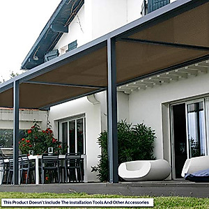 Windscreen4less Brown Sunblock Shade Cloth,95% UV Block Shade Fabric Roll 8ft x 25ft