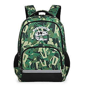 Teecho Girl Fashion Water-resistant School Bag Women Casual Backpack Dinosaur