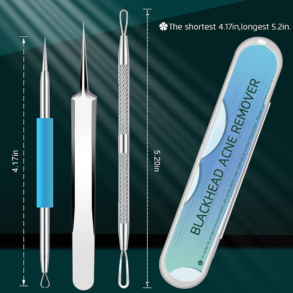 Best Acne Removal, Blackhead Remover, Pimple Comedone Extractor, Blemish Whitehead Removing, Popping Zit Tool, Popper Kit, for Nose Face