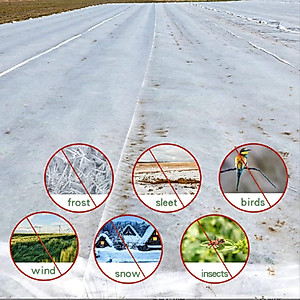 Plant Covers Freeze Protection, 1.2oz 10x30FT Frost Cloth Plant Freeze Protection, Plant Frost Blankets Covers for Outdoor Plants for Winter Cold Weather, Floating Row Cover for Vegetables