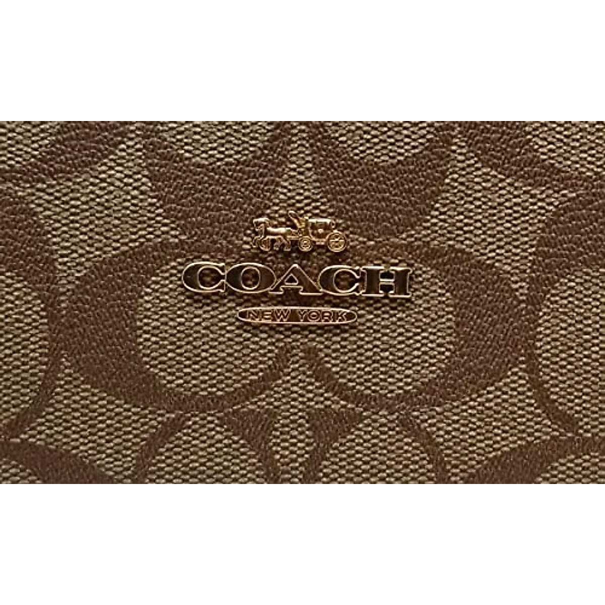 COACH Women's Katy Satchel in Signature Canvas (Khaki Multi)