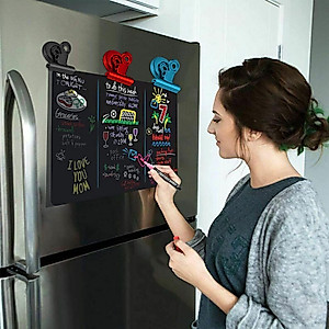 DIYSELF 8 Pack Magnet Clips, Strong Fridge Magnets Clips, Heavy Duty Refrigerator Magnets, Clip Magnets for Classroom, Whiteboard, Office, Photo, Magnetic Clips Locker Decorations for Girls, Kids