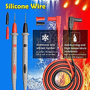 1000V 20A Multimeter Test Leads Banana Plug 35″ / 90 cm Gold-Plated Test Probe Lead