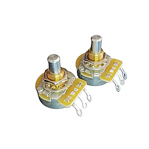 2 CTS Full Size Solid Shaft Pots 1x 500KA 1x 250KA Hot Rod Set Potentiometers