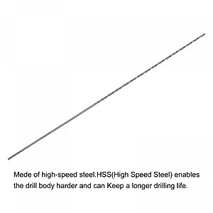 uxcell 20 Pcs 1mm Mini Micro Twist Drill Bits, High-Speed Steel Straight Shank Extra Long Drill Bit 120mm for Aluminum Alloy