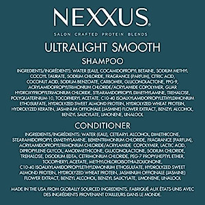 Nexxus Ultralight Weightless Shampoo & Conditioner for Dry, Frizzy Hair - Smooth Treatment to Block Out Frizz, 13.5 oz (Pack of 2)
