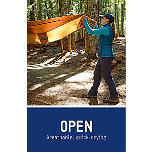 ENO, Eagles Nest Outfitters DoubleNest Lightweight Camping Hammock, 1 to 2 Person, Orange/Grey