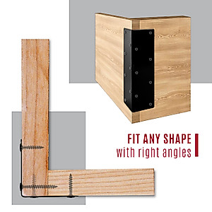 TIMOSA Raised Garden Bed Corner Brackets for 12''-16'' H Bed, Metal Garden Corner Bracket Resistant,Rust Metal Bed Corner Bracket Connectors for Furniture (8pack -Black)