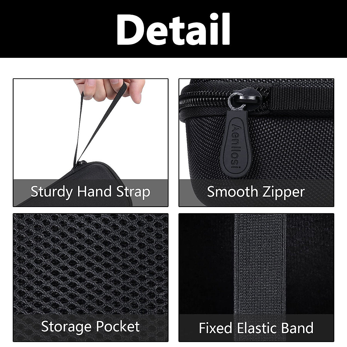 Aenllosi Hard Case Replacement for Andis 04710/04603/04775 Go Professional Outliner II Square Blade Trimmer (only case) Black