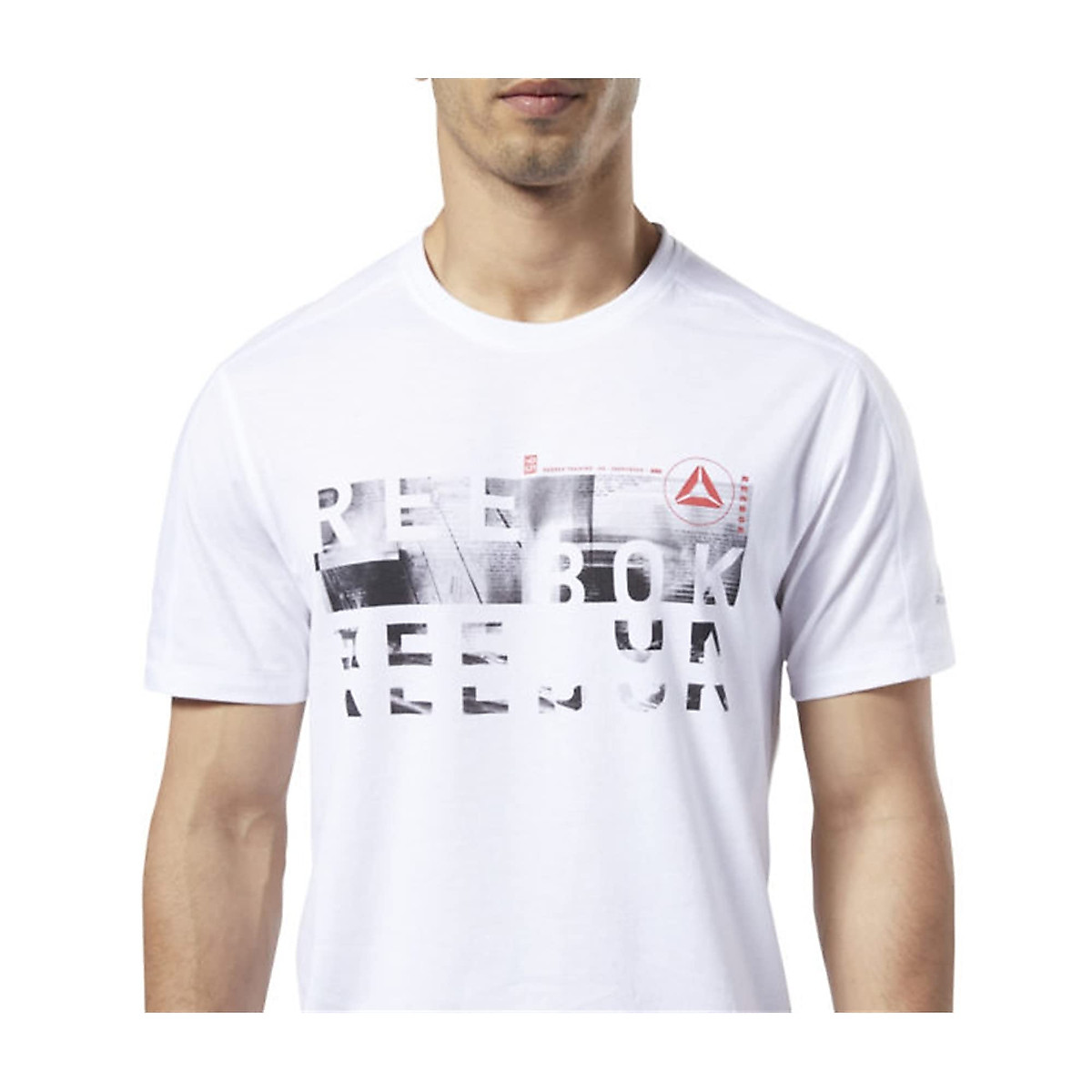 Reebok One Series Speedwick Graphic Tee, White, XX-Large