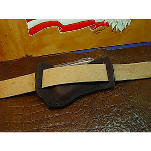 Buck 110 Rattlesnake Right-hand Cross Draw Knife Sheath. The Sheath Is Made Out of 10 Ounce Water Buffalo Leather and a Rattlesnake Insert. It is Made to Wear on Your Left-Side and Drawn with Your Right Hand the Sheath Is Dyed Dark Brown. Sheath Only the