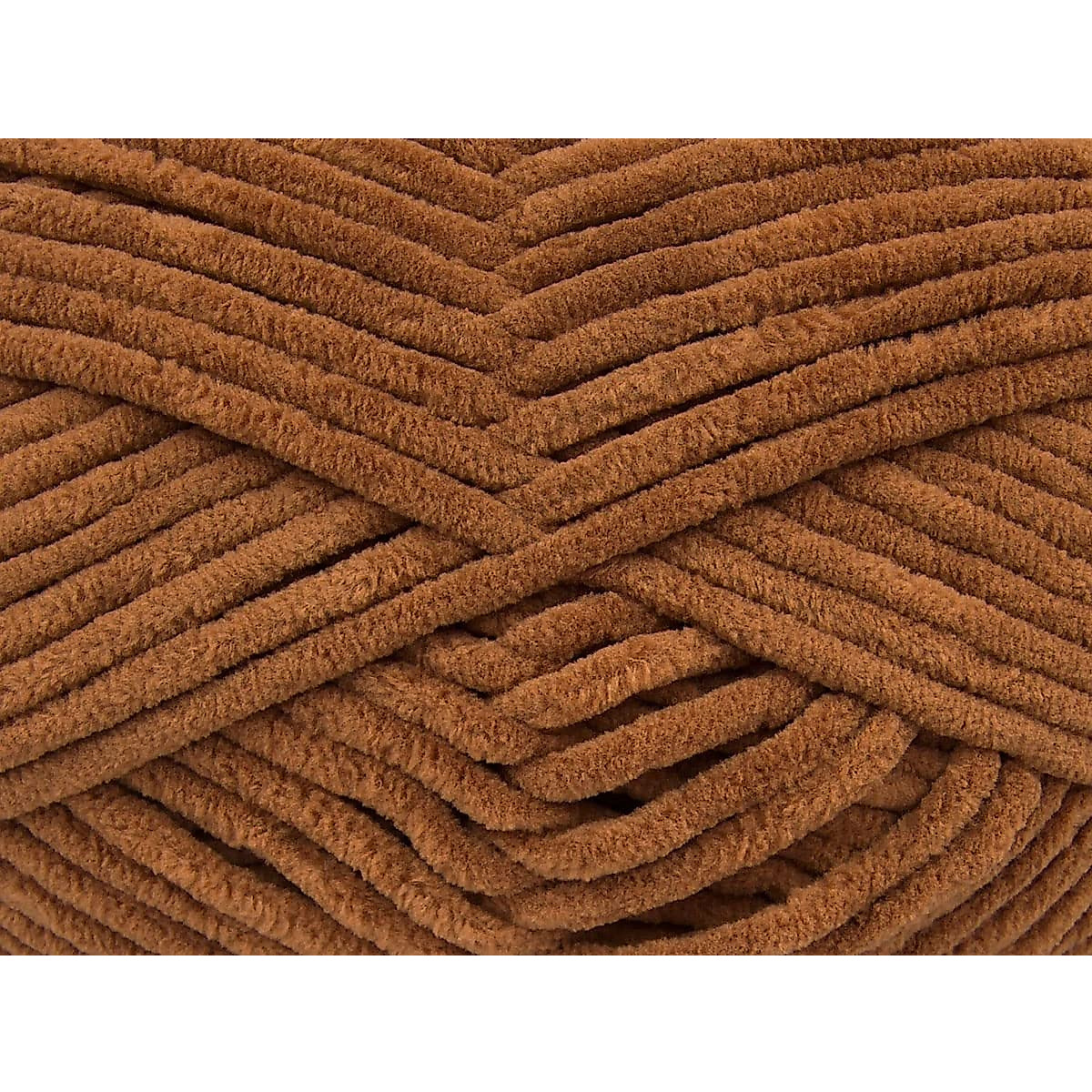 Lot of 4 x 100gr Skeins Ice Yarns Velvet Chenille Yarn Light Brown