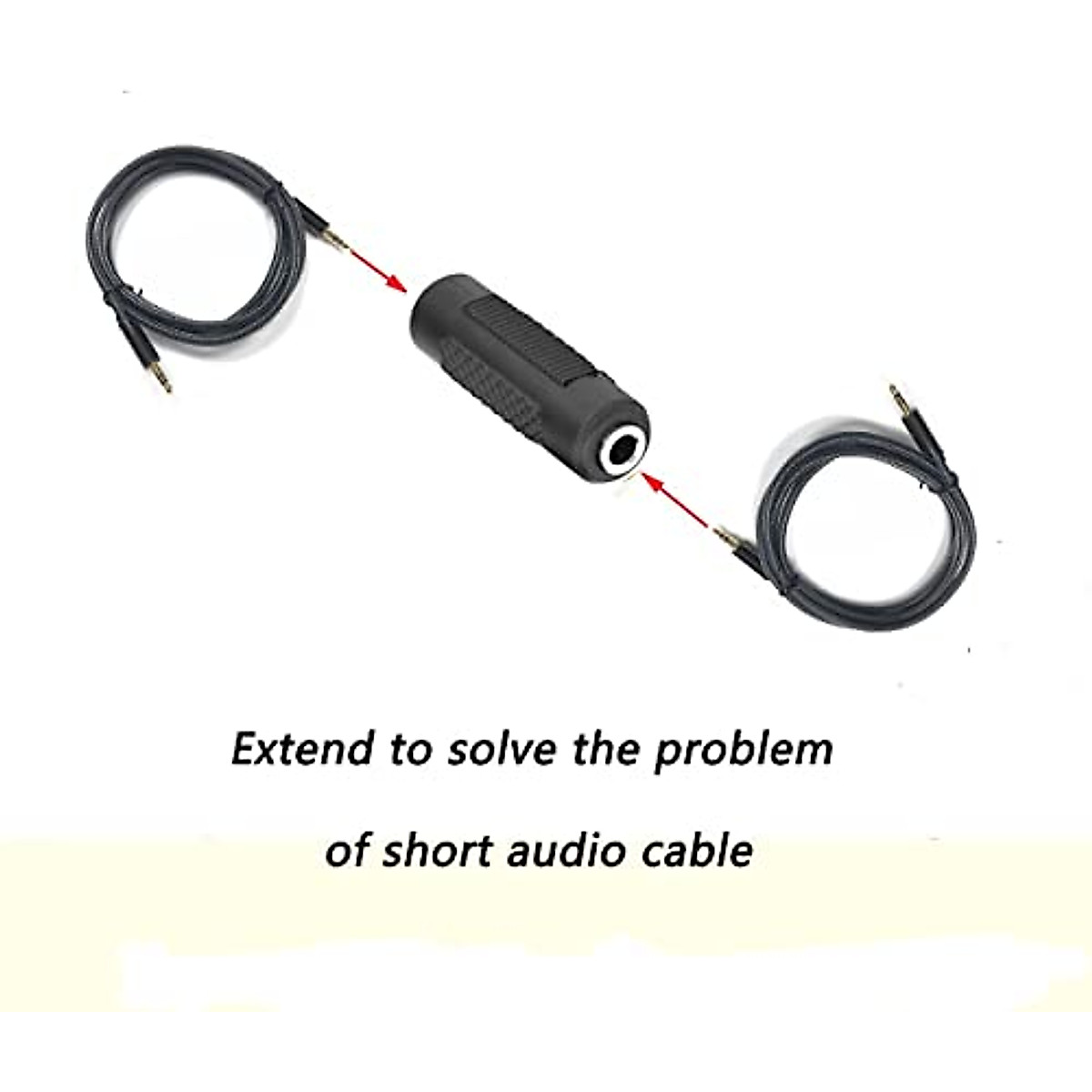 BfyBest 4PCS 3.5mm Female to Female Adapter, Upgraded Connectors Connect Two 3.5mm Stereo Audio Cables to Extend The Connection