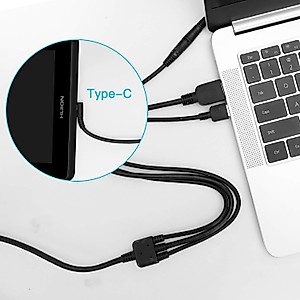 HUION 3-in-1 Cable for KAMVAS Pro 12/13/16 Graphics Drawing Monitor with HDMI, AC and USB Cables Included