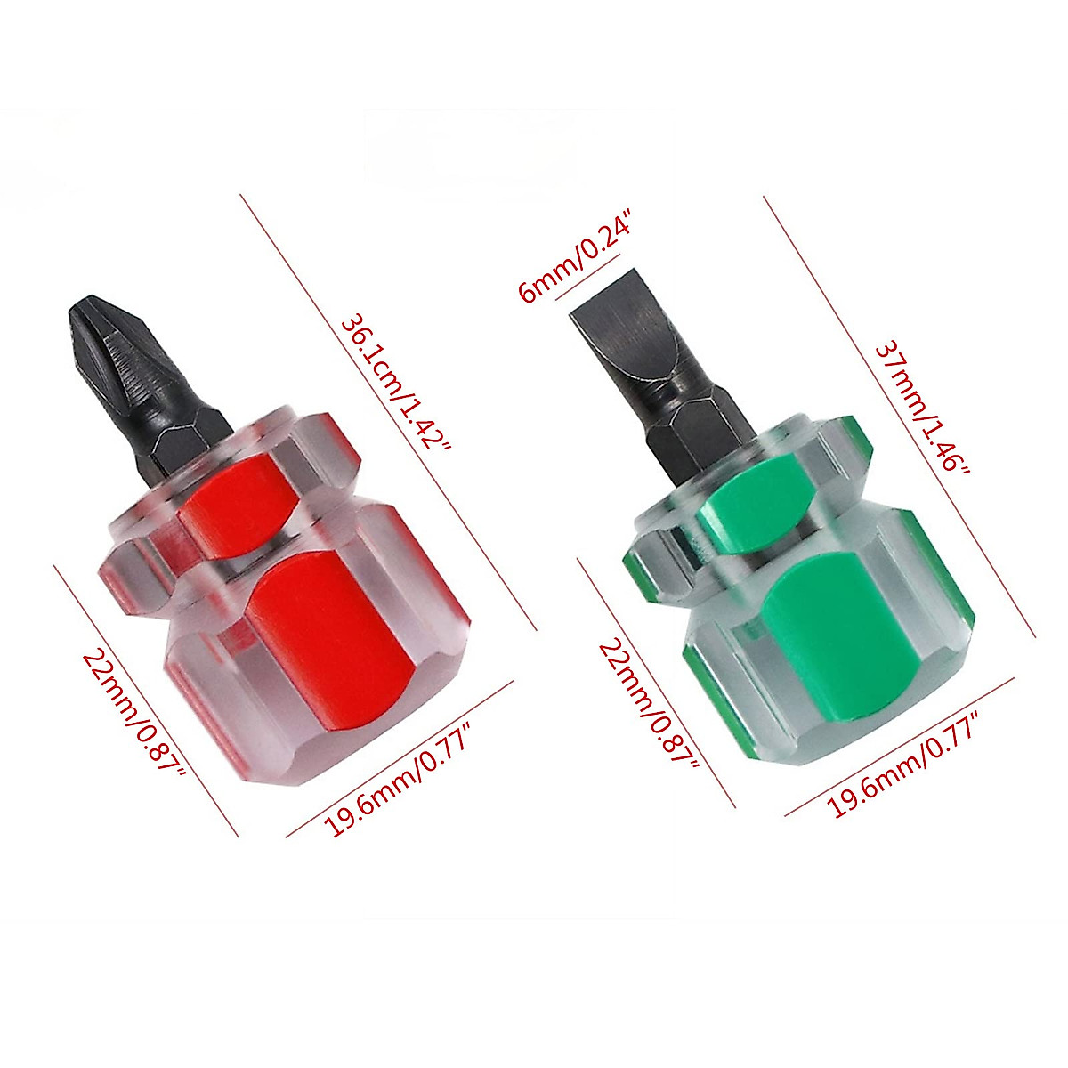 Screwdriver Kit Set Mini Small Portable Radish Head Screw Driver Transparent Handle Car Repair Hand Tools Mini Screwdriver Electric Set Screwdriver Kit