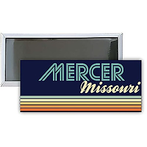 Mercer Missouri Souvenir 4.75x2-Inch Rectangle Fridge Magnet Retro Design
