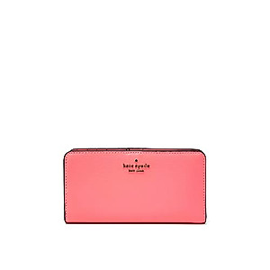Kate Spade New York Darcy Large Slim Bifold Leather Wallet In Peach Nactar/Gold