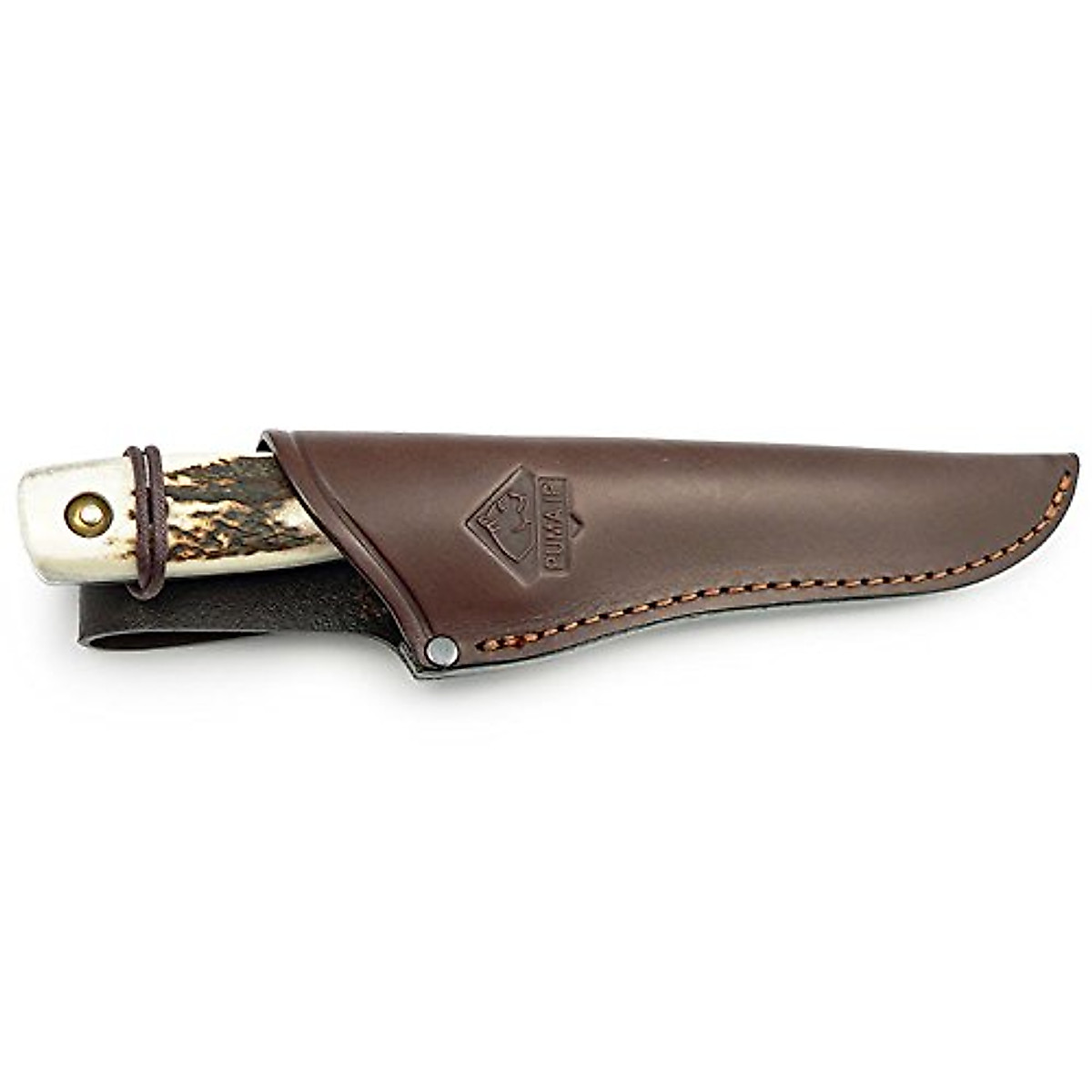 PUMA IP Damwild Stag Handle Spanish Made Hunting Knife With Leather Sheath