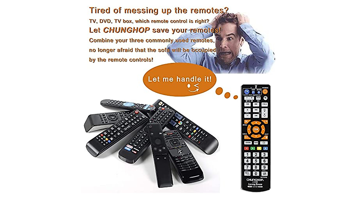 CHUNGHOP L336 Universal IR Remote Control for Smart TVs & Devices