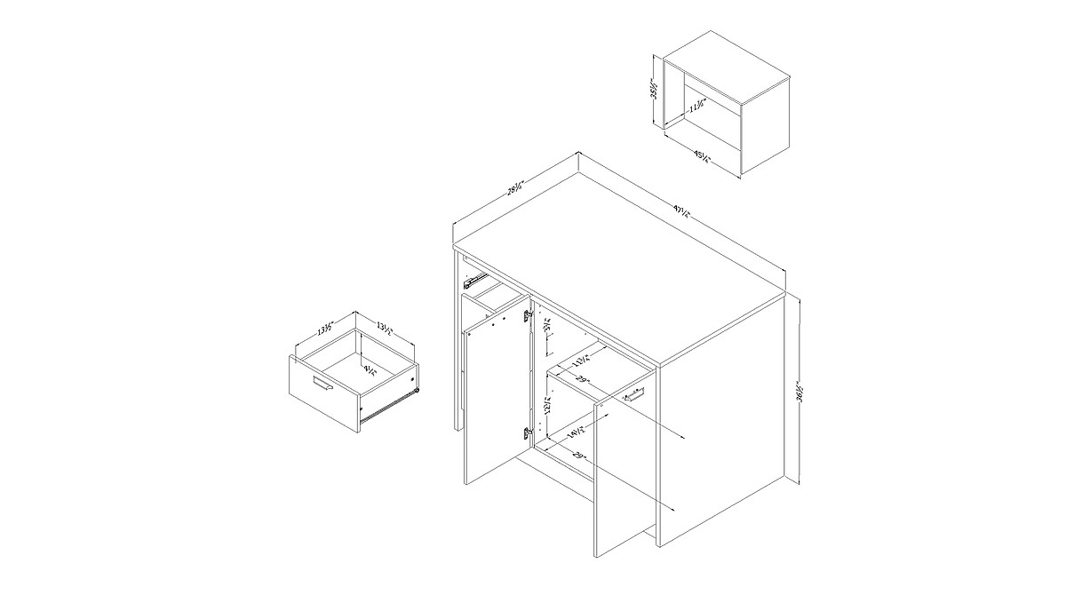 South Shore Amaro Kitchen Island - Versatile & Functional