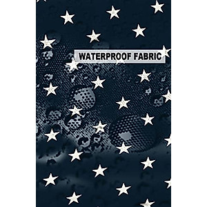 Lumbar Pillow Covers 12 x 20 Inches, 4th of July Waterproof Pillow Protector Set of 2 Throw Pillowcases, Independence Day Patriotic Star Red Line Rectangle Cushion Covers for Patio/Tent/Couch/Garden