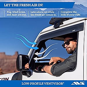 Auto Ventshade [AVS] Low Profile Ventvisor | 2011 - 2023 Chrysler 300, Smoke w/Chrome Trim, 4 pc. | 794016