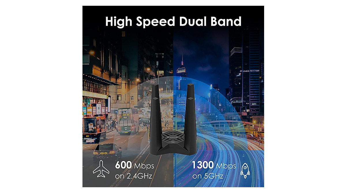 AX1800 WiFi 6 Router & USB3.0 Adapter - 1800 Mbps