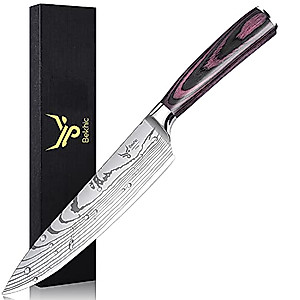 Bekhic Chef Knife - CKnife Pro Kitchen Knife 8-Inch Chef's Knife made of German High Carbon Stainless Steel ，Ergonomic Handle, Ultra Sharp