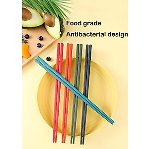 Fejapa 5 Pairs Reusable Chopstick Helpers Dishwasher Safe Training Chop sticks Adult Practice Chopsticks Beginners Right Left Handed Chinese Sticks Learning Chopsticks Holder with Clip Trainer