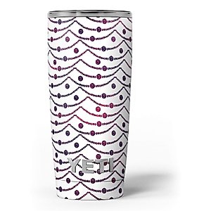 Design Skinz Polka Dot Powerlines with Mini Hearts - Skin Decal Vinyl Wrap Kit Compatible with The Yeti Rambler Cooler Tumbler Cups