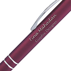 Custom Laser-Engraved Metal Ballpoint Gel Ink Pens - Free Personalization - Great for Birthdays, Anniversaries, Graduations, Holidays, and Thank You Gifts