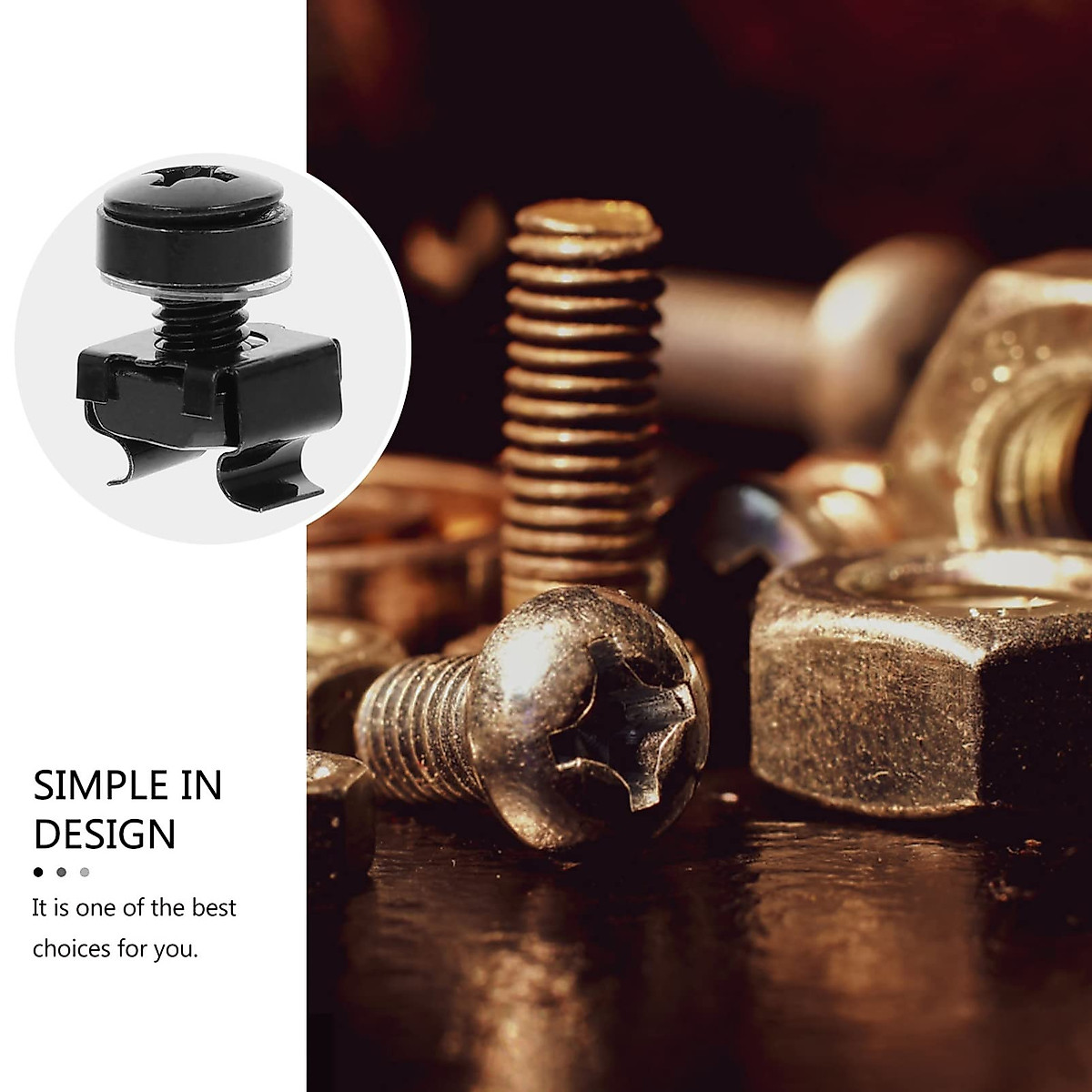 Server Rack Tools 50 Sets Cage Nuts and Screws Screws and Washers for Rack Mount Server Cabinet Rack Mount Server Shelves Black Tool Square Tool