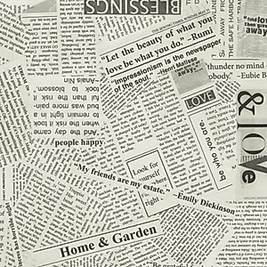 Windham Spackle Black White Newsprint Quilt Fabric Style 36530B