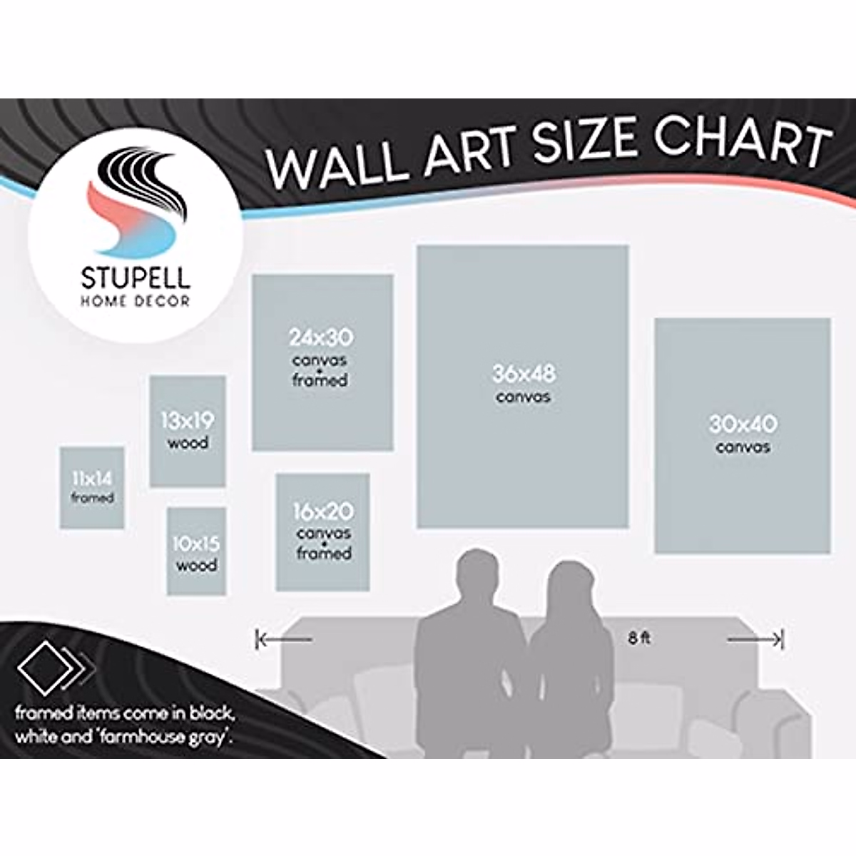 Stupell Industries Abstract Stripe United States of America Map White Framed Wall Art, 20 x 16, Blue