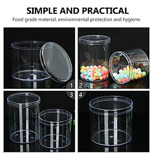 Gadpiparty Air Proof Cookie Jar 8 Pcs Home and Lid Round, Jars Chocolate Jar Party Containers with for Cylinder Cookie Wedding Treat Proof Sweets Transparent Jewelry Airtight Container Moist Small g