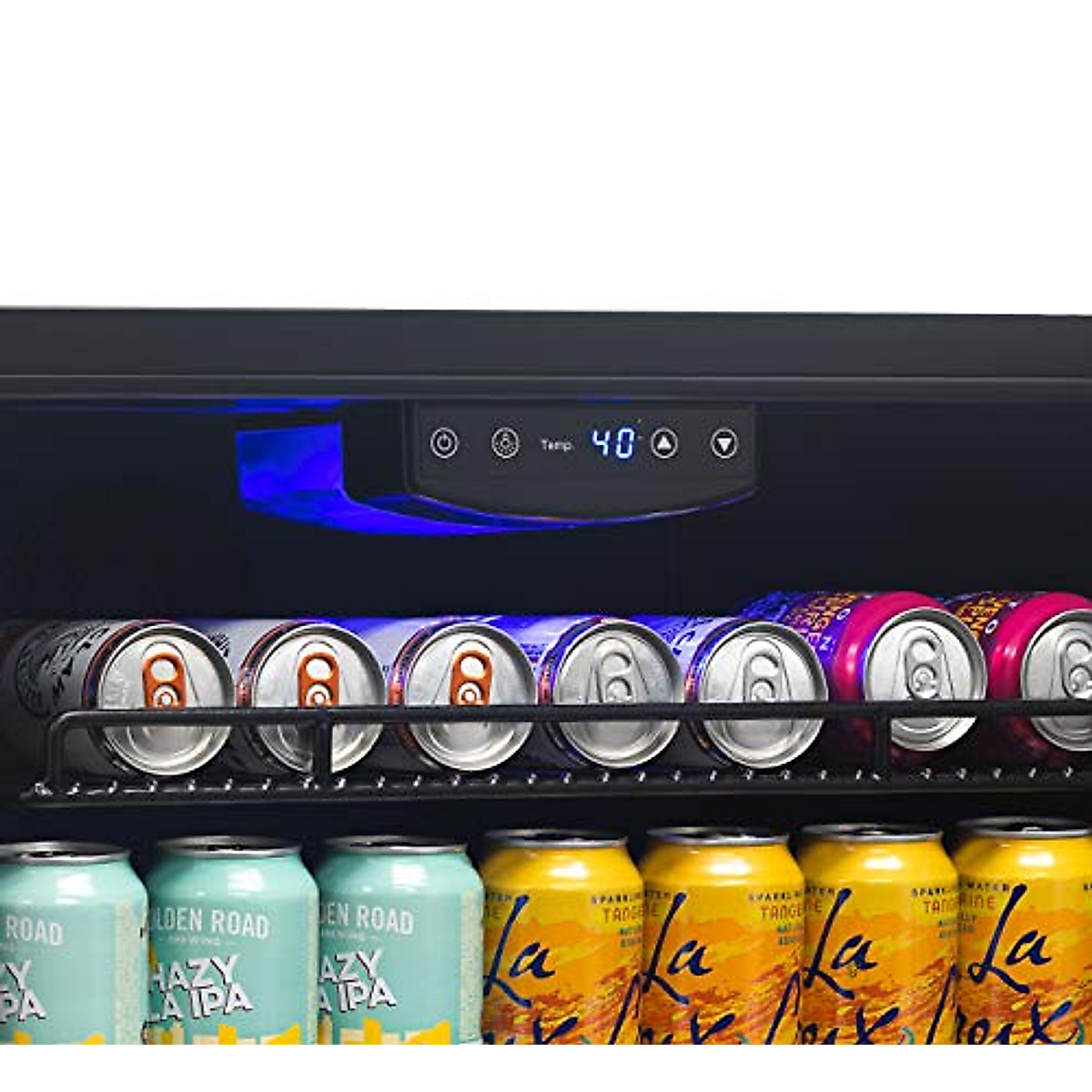 NewAir 24" Beverage Refrigerator Cooler - 177 Can Capacity - Stainless Steal With Built In Mini Fridge and Glass Door | Cool your Soda, Beer, and Beverages to 37F NBC177SS00