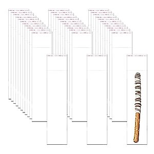 Long Self Adhesive Cellophane Bags 2x8" Clear Cello Baggies 100pcs Self Stick OPP Poly Bags 2mil for Pretzel Rods Pen Necklace Candy Cutlery Candle Golf Balls Long Bread (5 Sizes to Choose from)