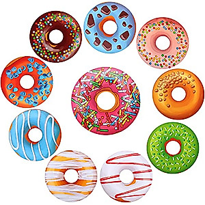50 Pieces Donuts Cutouts Donuts Theme Party Cutouts Colorful Mid Century Mod Donuts Cutouts Candy Donuts Bulletin Board Cutouts with Glue Point Dots for Classroom School Bulletin Boards Decor