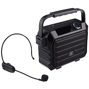 Portable Mini Bluetooth PA System with Wireless Headset Microphone 30W Personal Pa Speaker Rechargeable Voice Amplifier Supports Echo/FM Radio/AUX-in Mode/USB Input/TF Card