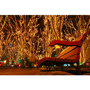 OZS 2 Pack 144FT 400LED Solar String Lights Outdoor, Waterproof 8 Modes Solar Outdoor Tree Lights,Green Wire Solar Lights Outdoor for Garden, Patio, Party, Wedding, Christmas Decorations (Warm White)