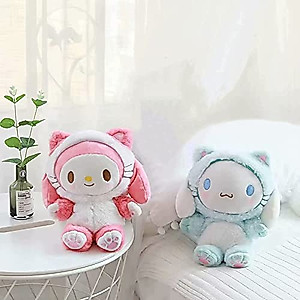 Kabosen My Melody Plush Toys,20cm Cinnamoroll Animal Plush Toys, Strawberry Dog Plush Doll Cartoon My Melody As Cat Plush Toy Cute Soft Stuffed Animals Girls Toys for Children