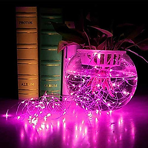 ER CHEN Pink LED String Lights Plug in, 99ft 300 LED Long Fairy Lights Dimmable with Remote, Indoor/Outdoor Silver Coated Copper Wire Decorative Lights for Bedroom, Patio, Garden, Yard