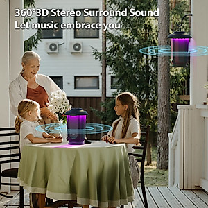 NOWES Outdoor Bluetooth Speaker, True Wireless Stereo, RGB LED Light, Portable, Waterproof, 25W, 15H Battery Life, 100M Range, 2 Pack