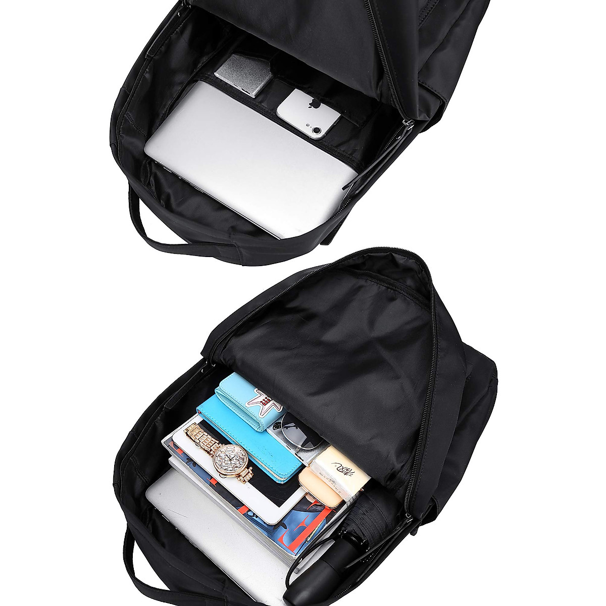 Abshoo Lightweight Classic Nylon Daypack Waterproof Womens School Backpack For Teen Girls Bookbag (Black)