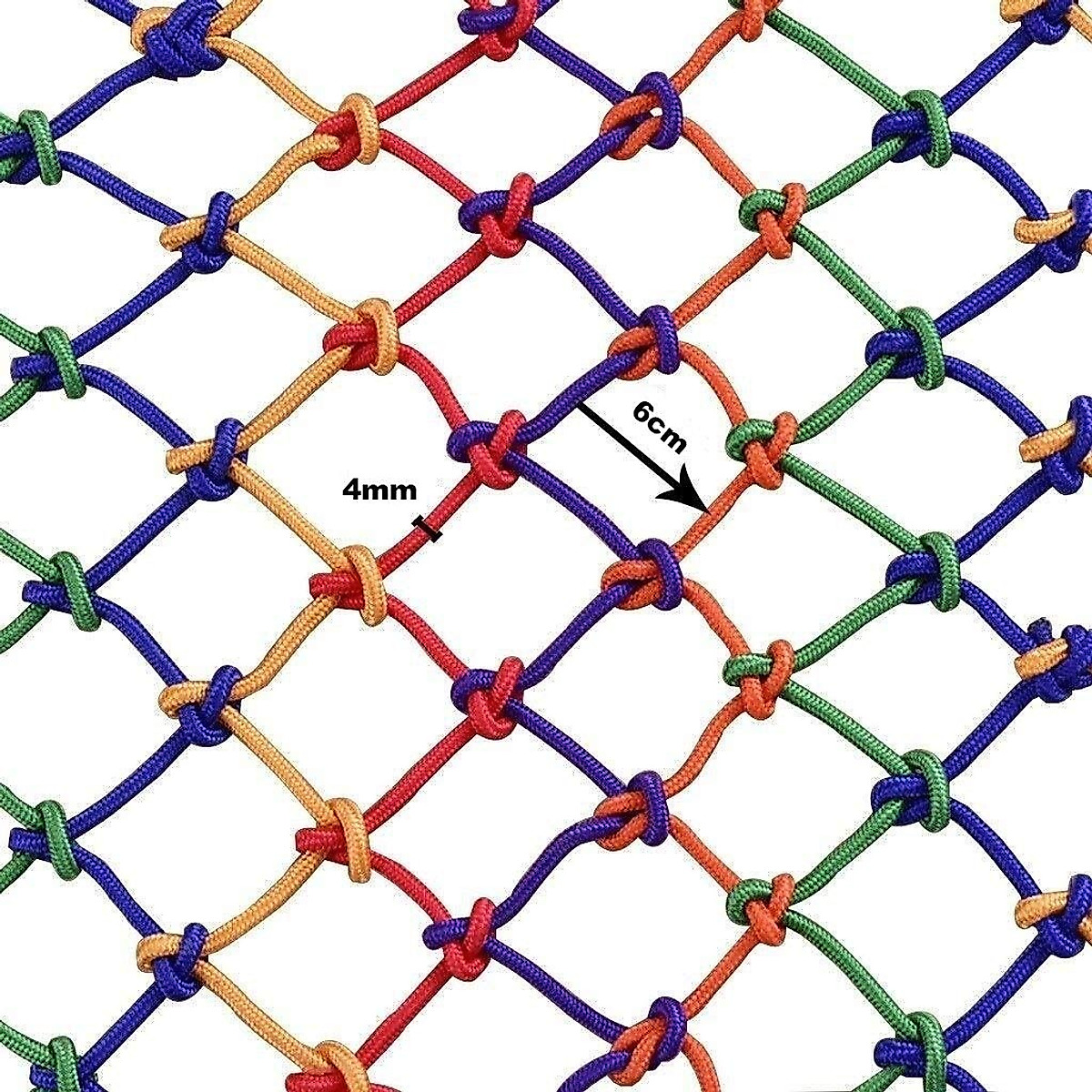 Child Pet Cat Safety Anti-Fall Net Multi-Purpose, Nylon Safety Net Green, Balcony Stairs Child Baby Pet Anti-Fall Net, Outdoor Climbing, Plant Flower Climbing Net, Grid 4mm * 6cm (Size : 1 * 2M)