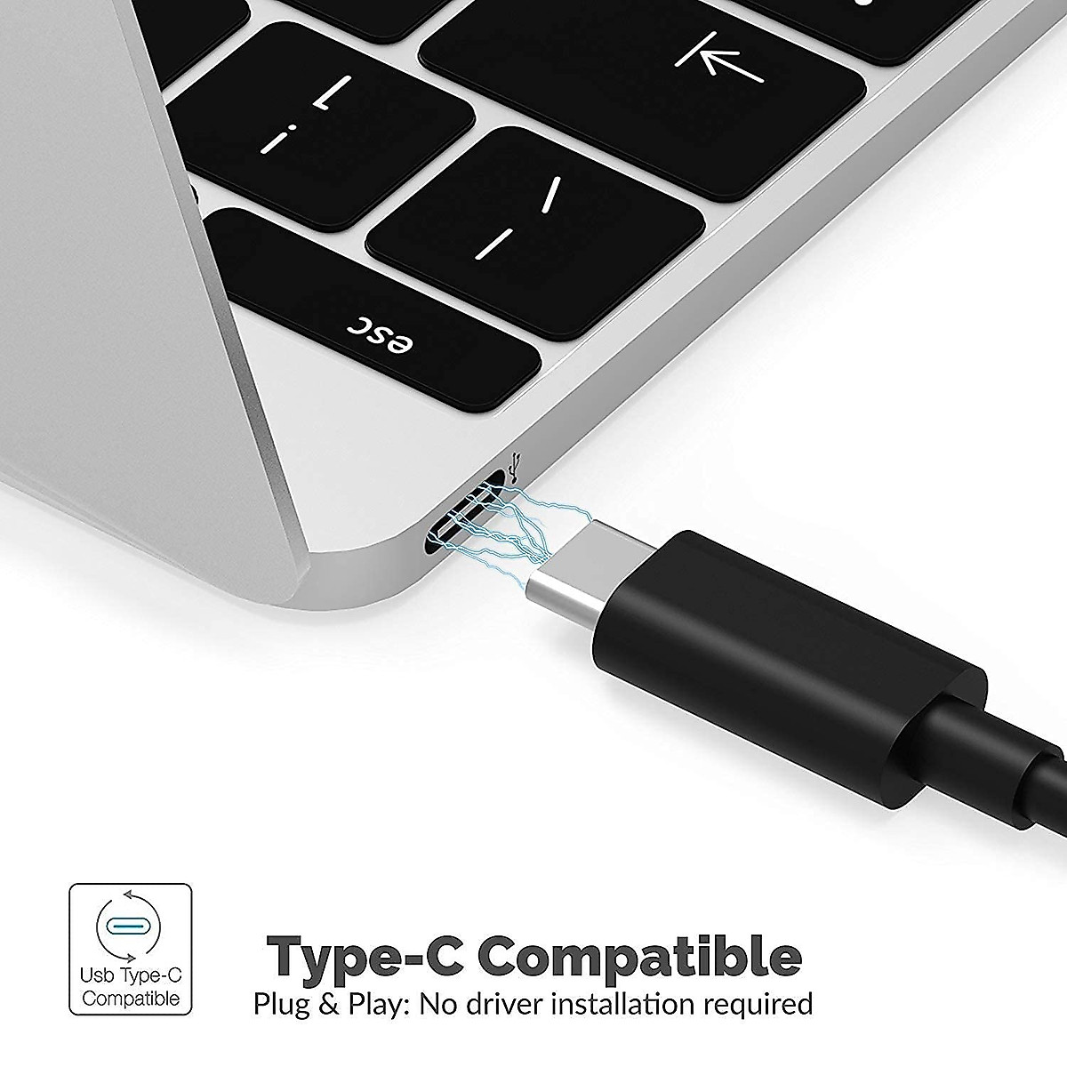 Sabrent 5 in 1 USB C Multi-Port HUB + USB 3.1 Type-C to HDMI Adapter