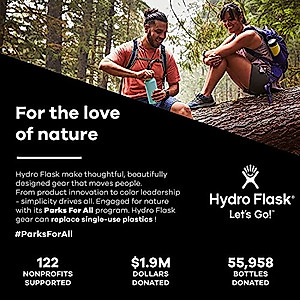Hydro Flask 21 oz. Lightweight Trail Series Water Bottle- Stainless Steel, Reusbale, Vacuum Insulated with Standard Mouth