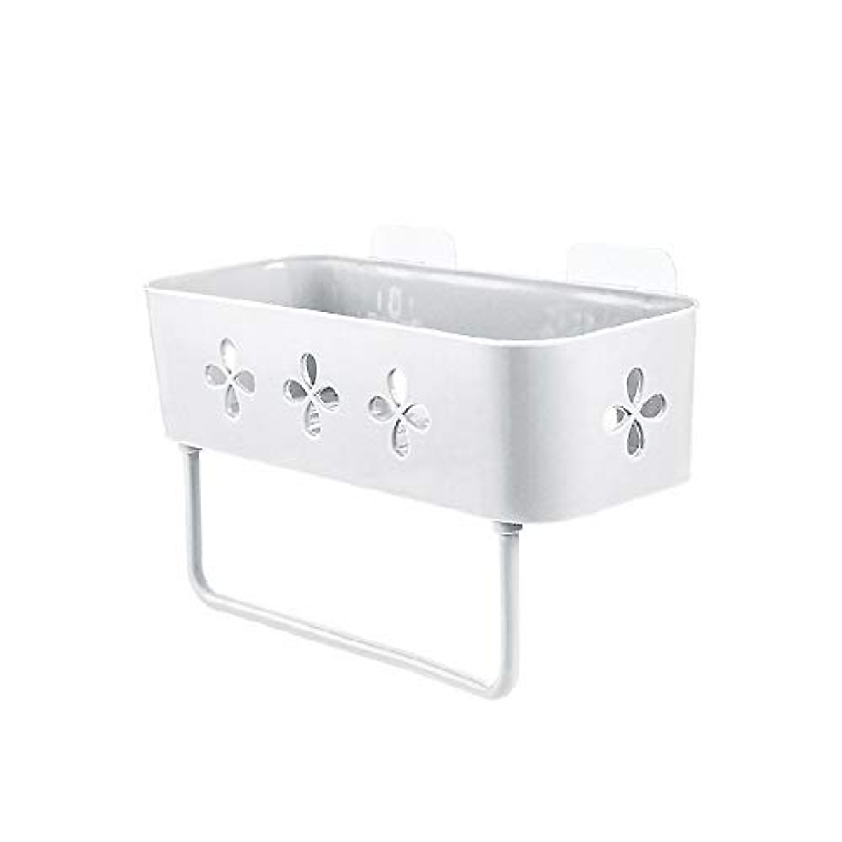 Neigei Shower Caddy Adhesive Bathroom Shelf Organizer Wall Mounted Storage Rack No Drilling Shower Shelf Bath Essentials Shampoo Spices Holder Clear Adhesive for Home/Kitchen/Bathroom Storage